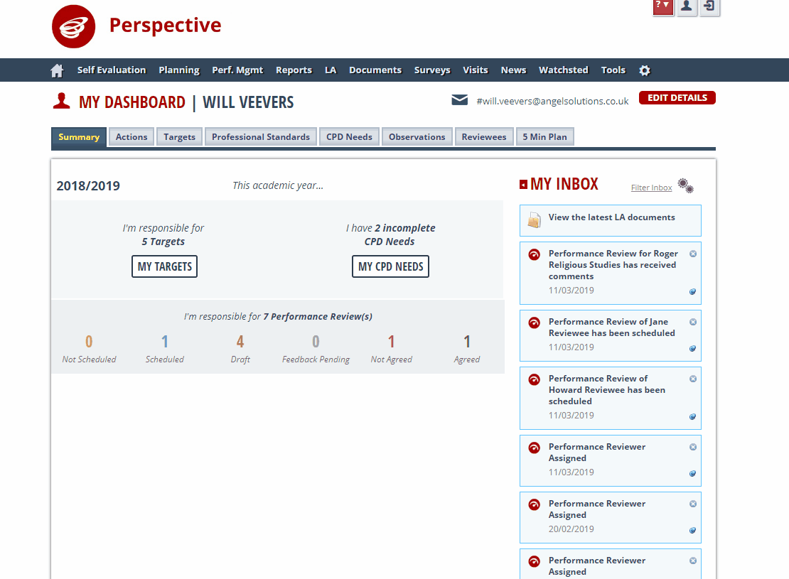 Reassigning Reviewees – Perspective