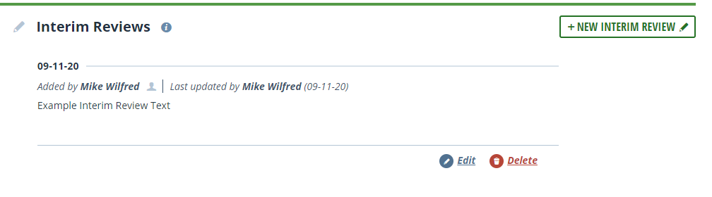 Interim Reviews – Perspective