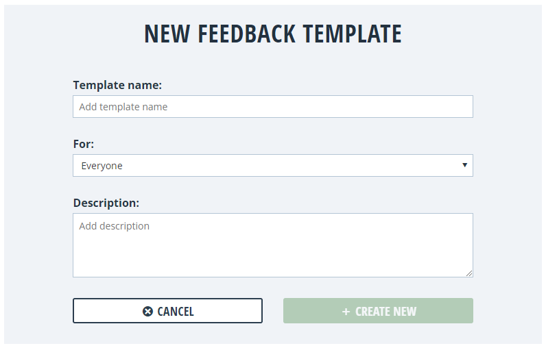 How to Create a New Development Feedback Template – Perspective